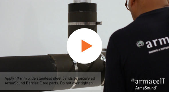 Aanbrengen van Armasound ® Barrier E op een T-buis - Tobi